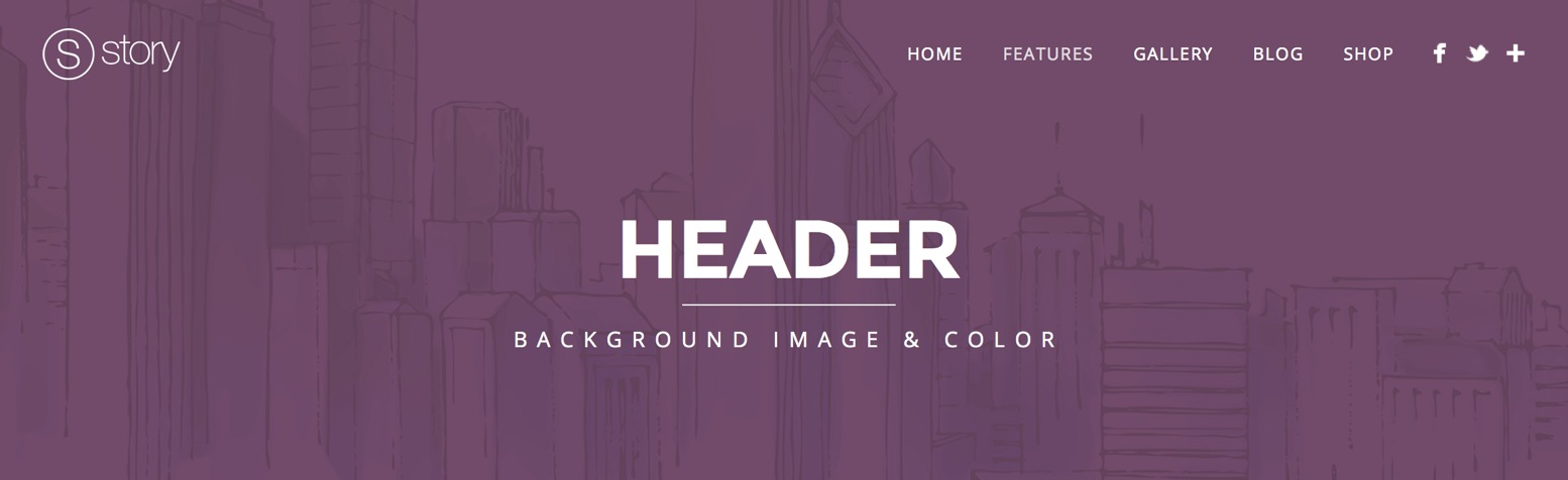 Header Background Image Story WordPress Theme